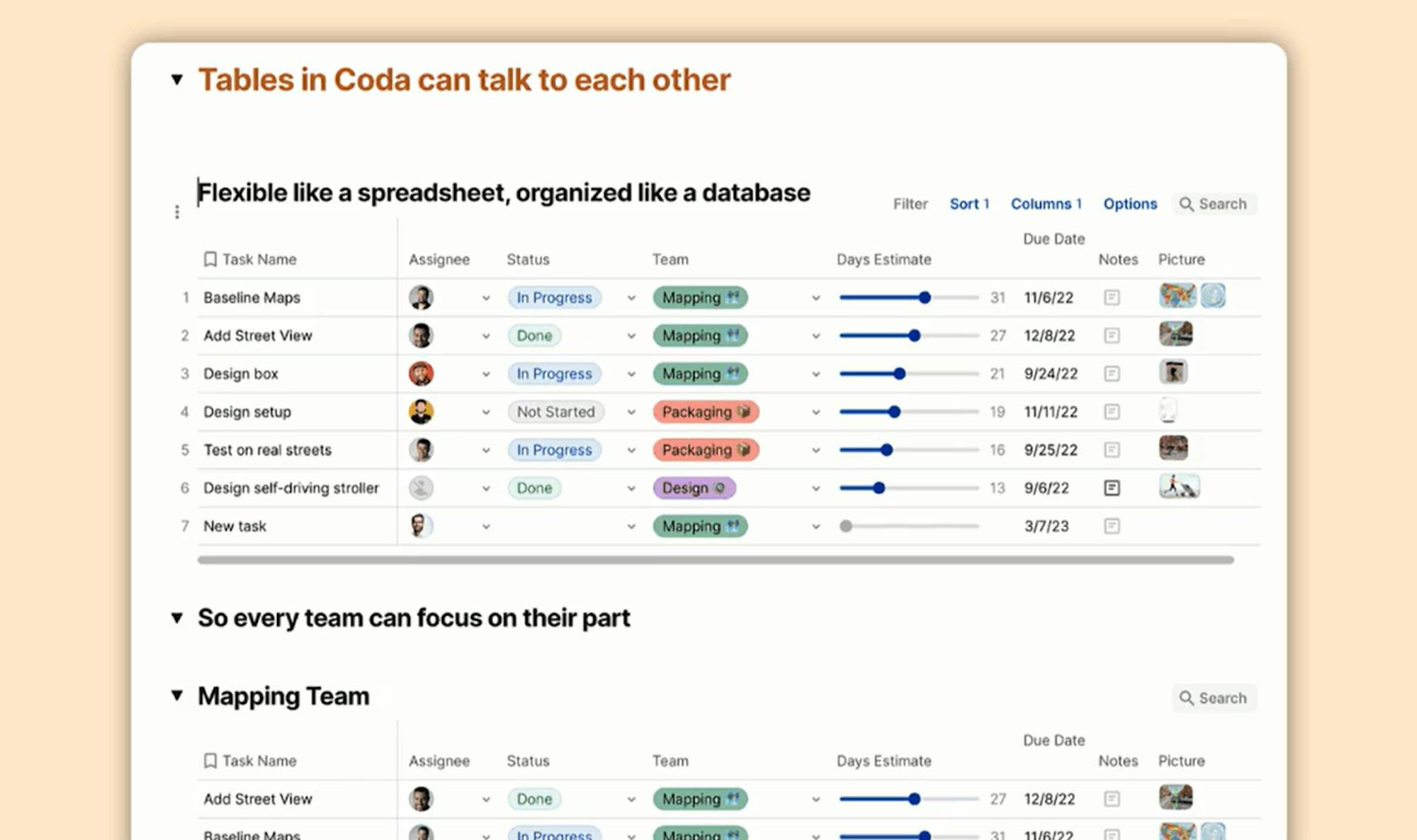 Who wins: Coda tables vs. Confluence databases