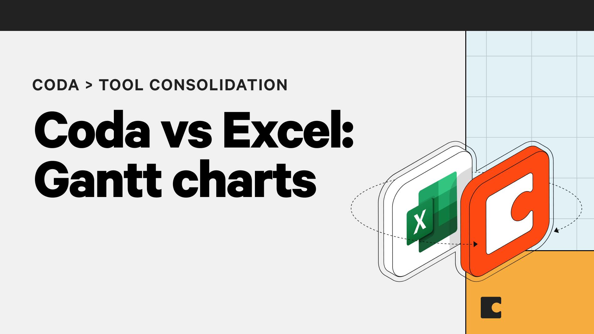 Coda vs Excel: Gantt charts
